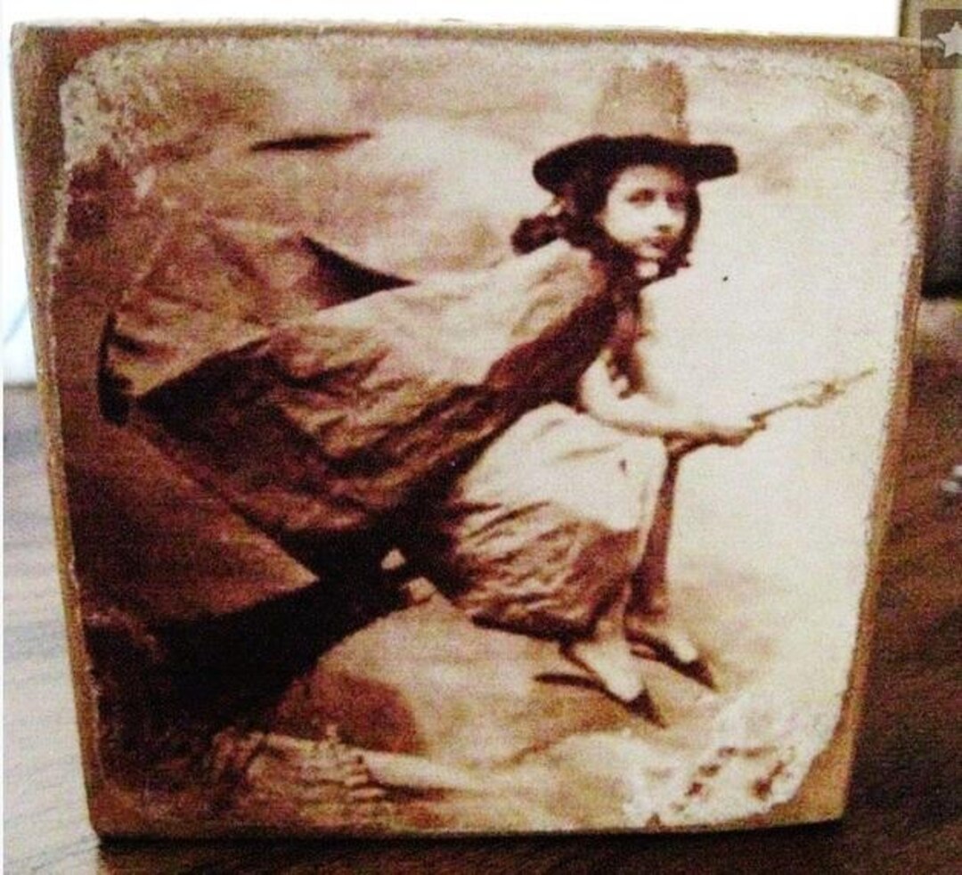 Primitive Halloween Witch Block 6-sided Wooden Block - Etsy