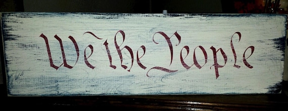 Primitive Sign We the People Americana Independence Day 4th of | Etsy