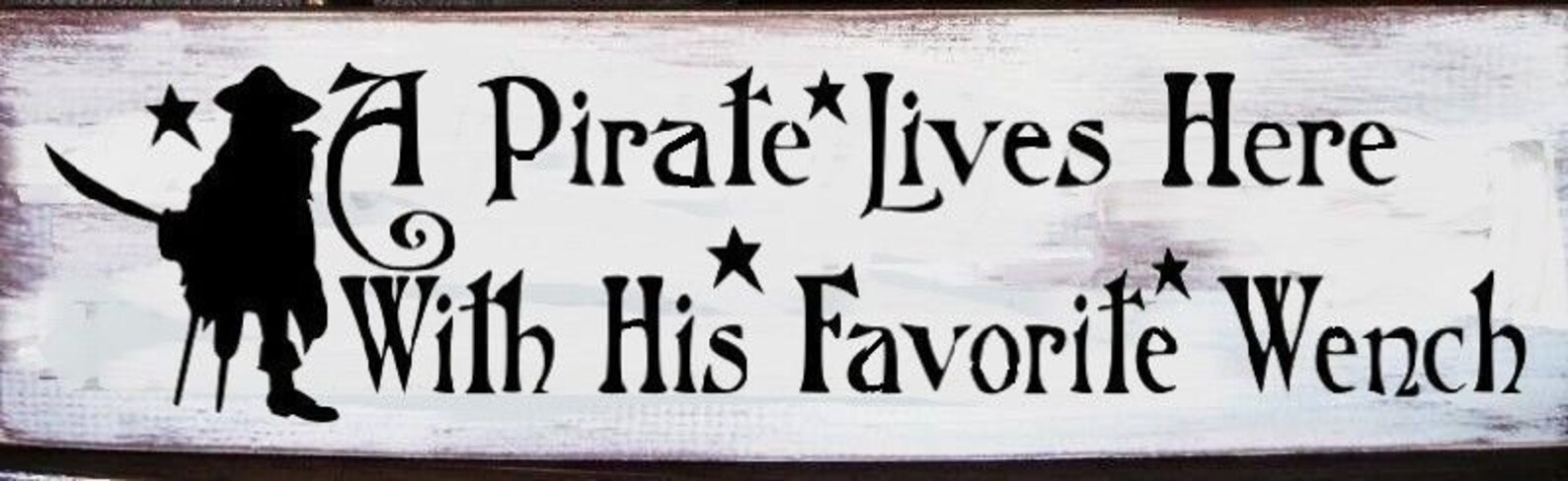 Primitive Pirate Sign Pirage with peg leg A Pirate Lives Here | Etsy