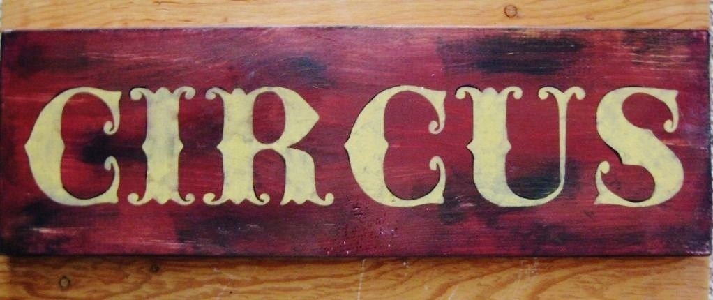 Primitive Sign CIRCUS Wood Sign Circus, Carnival, Vintage, Barn Red ...