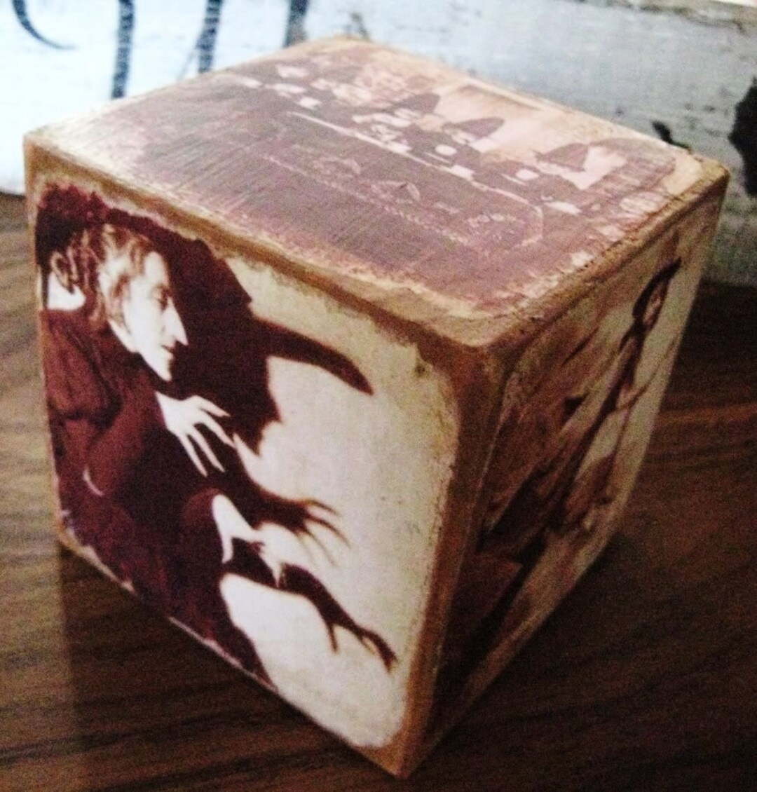 Primitive Halloween Witch Block 6-sided Wooden Block - Etsy