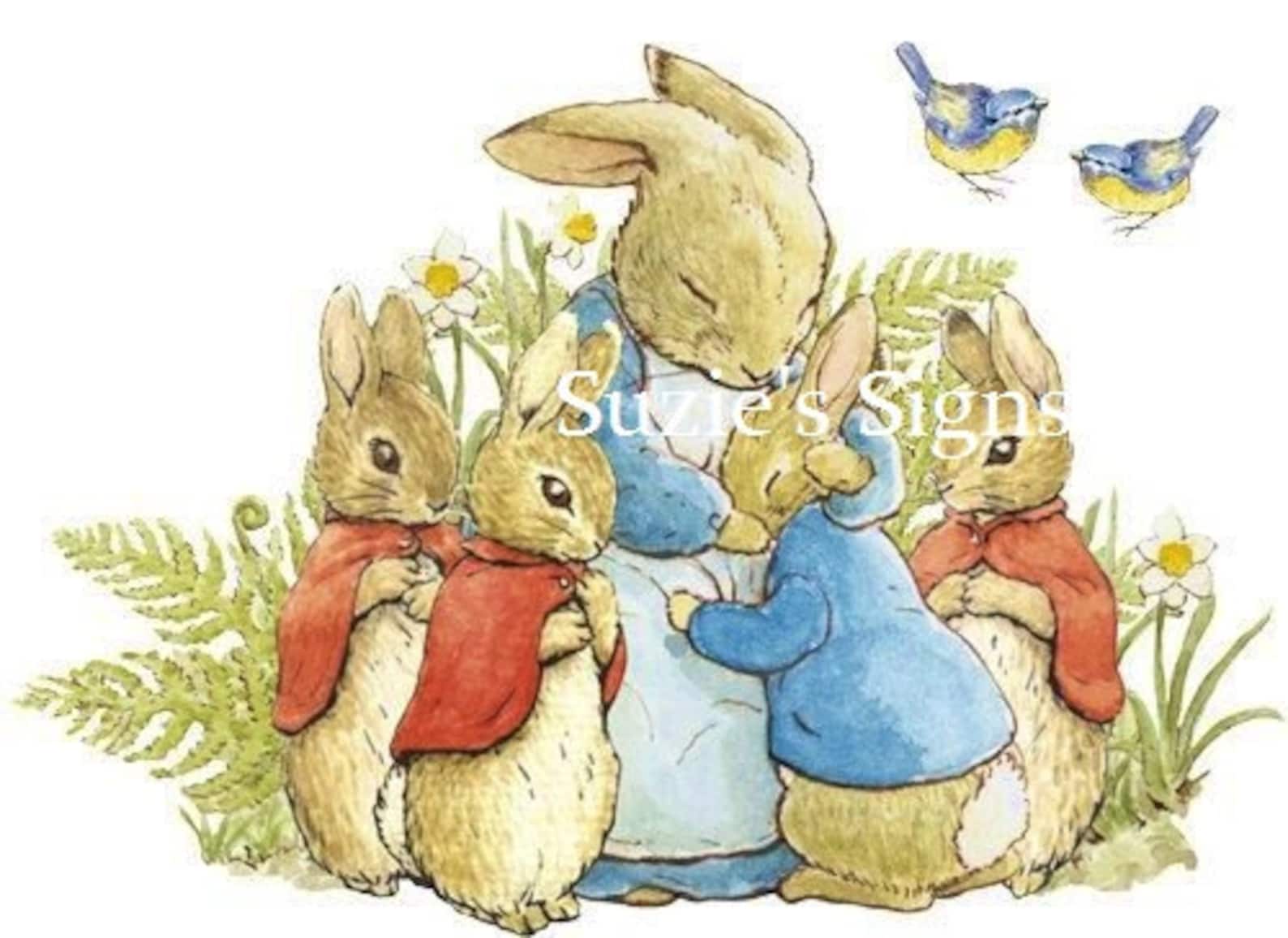 Vintage Beatrix Potter Fabric Block Image 100% Cotton | Etsy