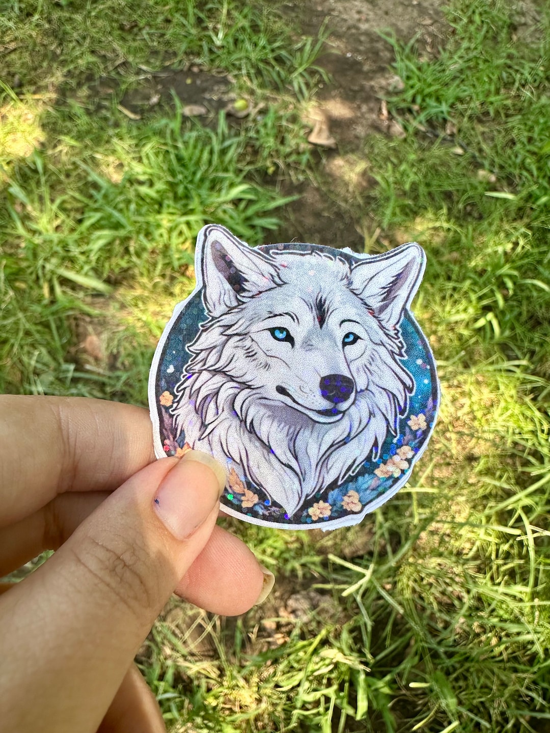 Beautiful White Wolf Sticker - Etsy