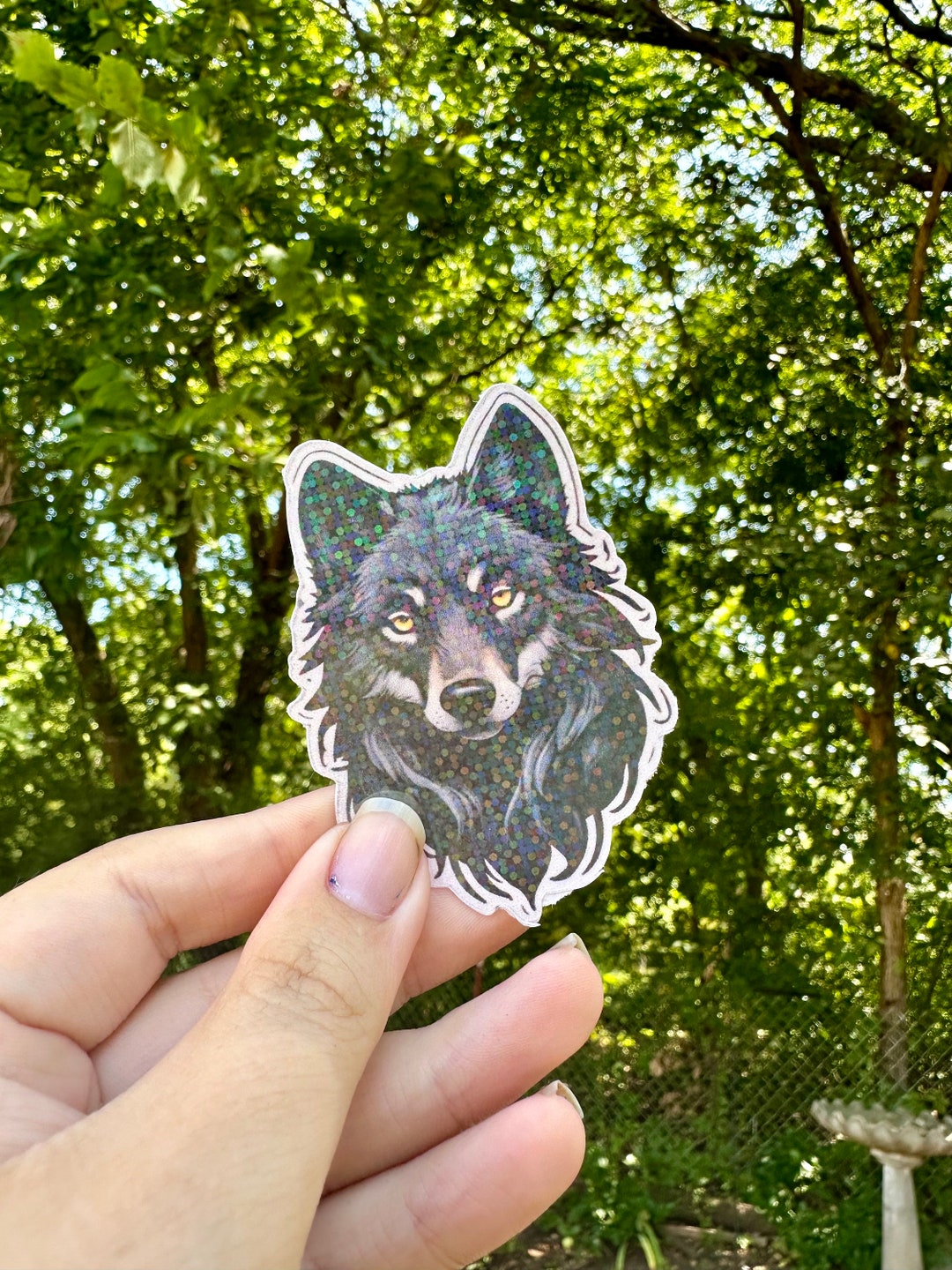Beautiful Black Wolf Sticker - Etsy