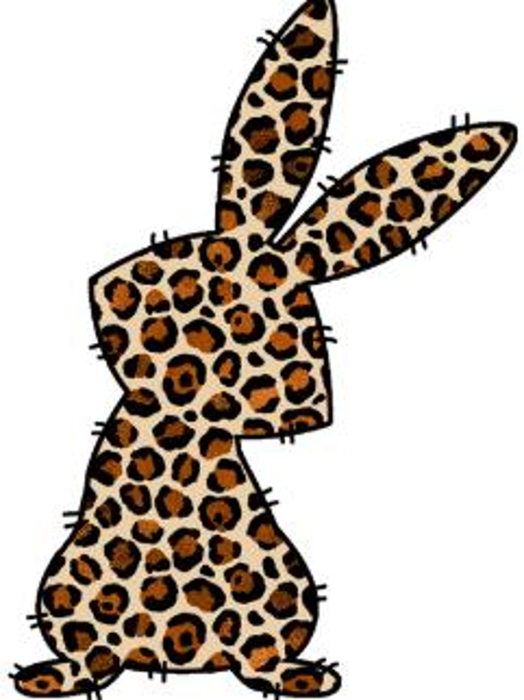 Easter Bunny Leopard Print SVG PDF PNG, Easter Clipart, Outline, Cricut ...