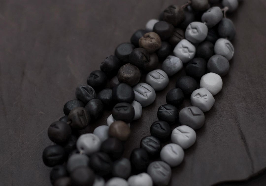 Rune Prayer Beads. Elder Futhark Runes. Ancient Rune Symbols. Runic ...