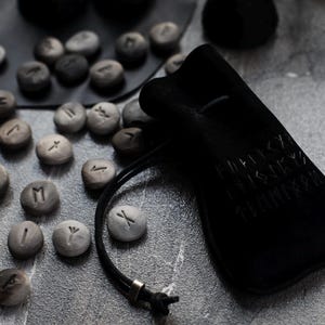 Rune 'stones' Handmade Ceramic. Earth Runes. A Set of 24 Runes of the ...