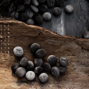 Rune 'stones' Handmade Ceramic. Earth Runes. A Set of 24 Runes of the ...