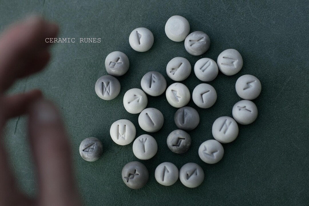 Runic 'stones' Made of Clay. Earth Runes. Very Powerful. A Small Set of ...