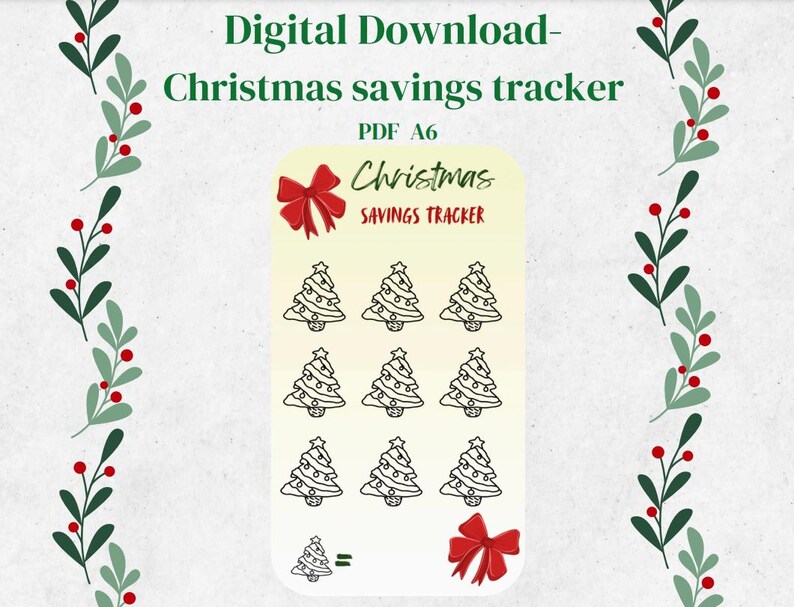 Digital Christmas Savings Tracker - Etsy