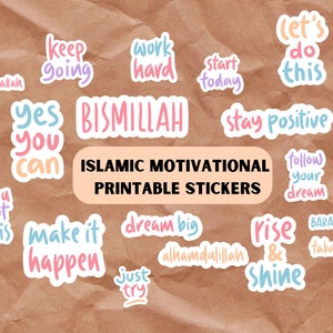 Islamic Printable Stickers - Motivational Quotes - Positive ...