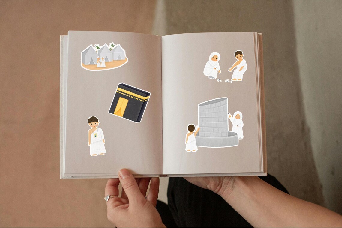 Islamic Printable Stickers Png - Hajj Stickers - Print and Cut Sticker ...