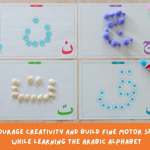 Arabic Alphabet Activity Mats for Kids - Arabic Letters Worksheets for ...