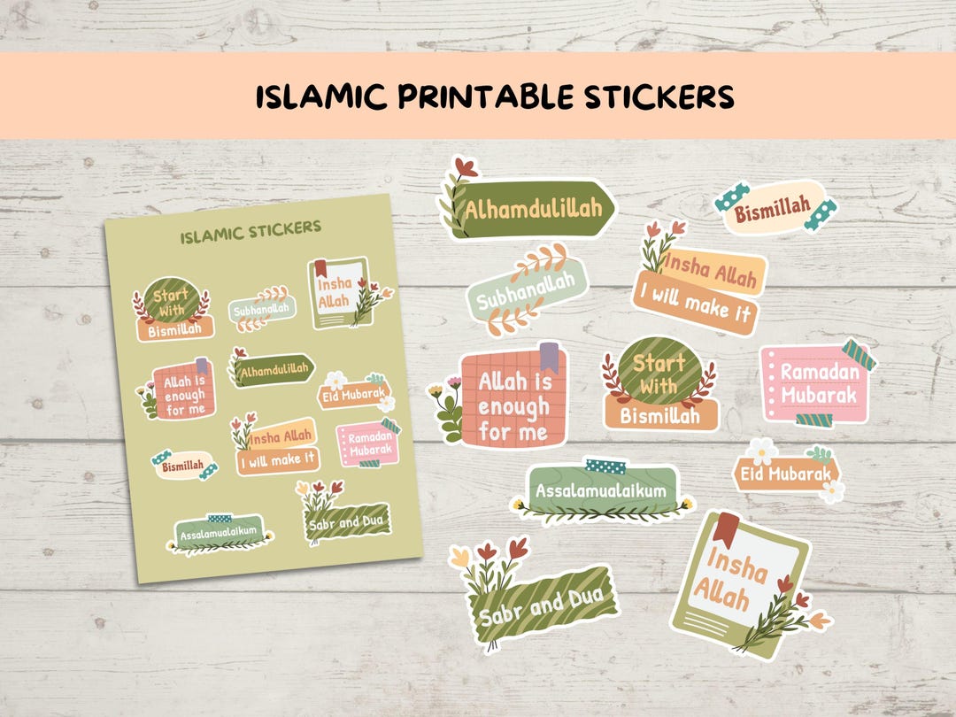 Islamic Printable Stickers - Islamic Printables - Stickers for ...
