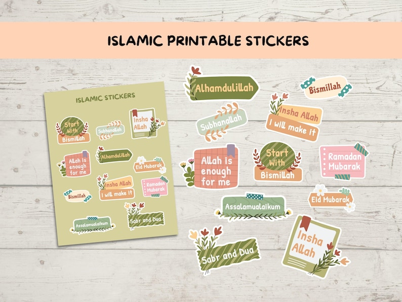 Islamic Printable Stickers - Islamic Printables - Stickers for ...