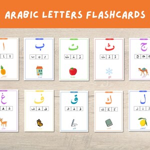 Arabic Flashcards for Kids Alphabet Flash Cards Letter Formation ...