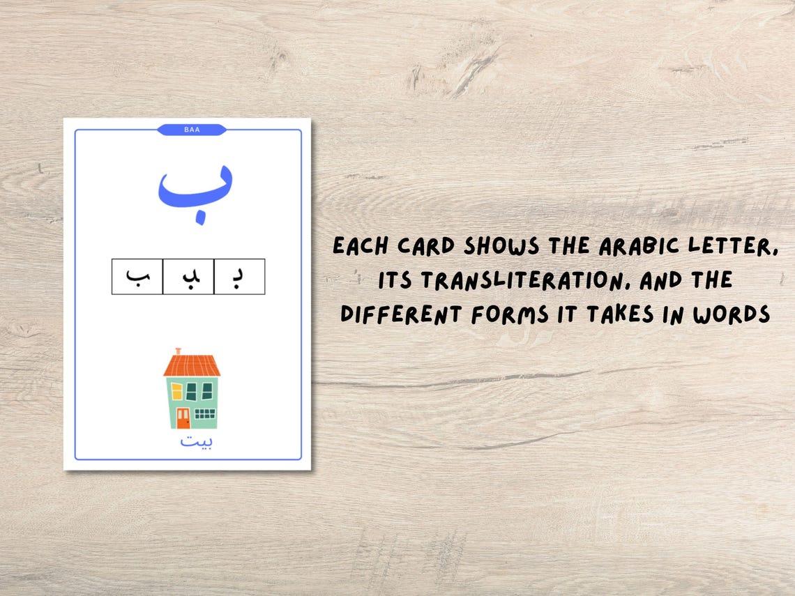 Arabic Flashcards for Kids Alphabet Flash Cards Letter Formation ...
