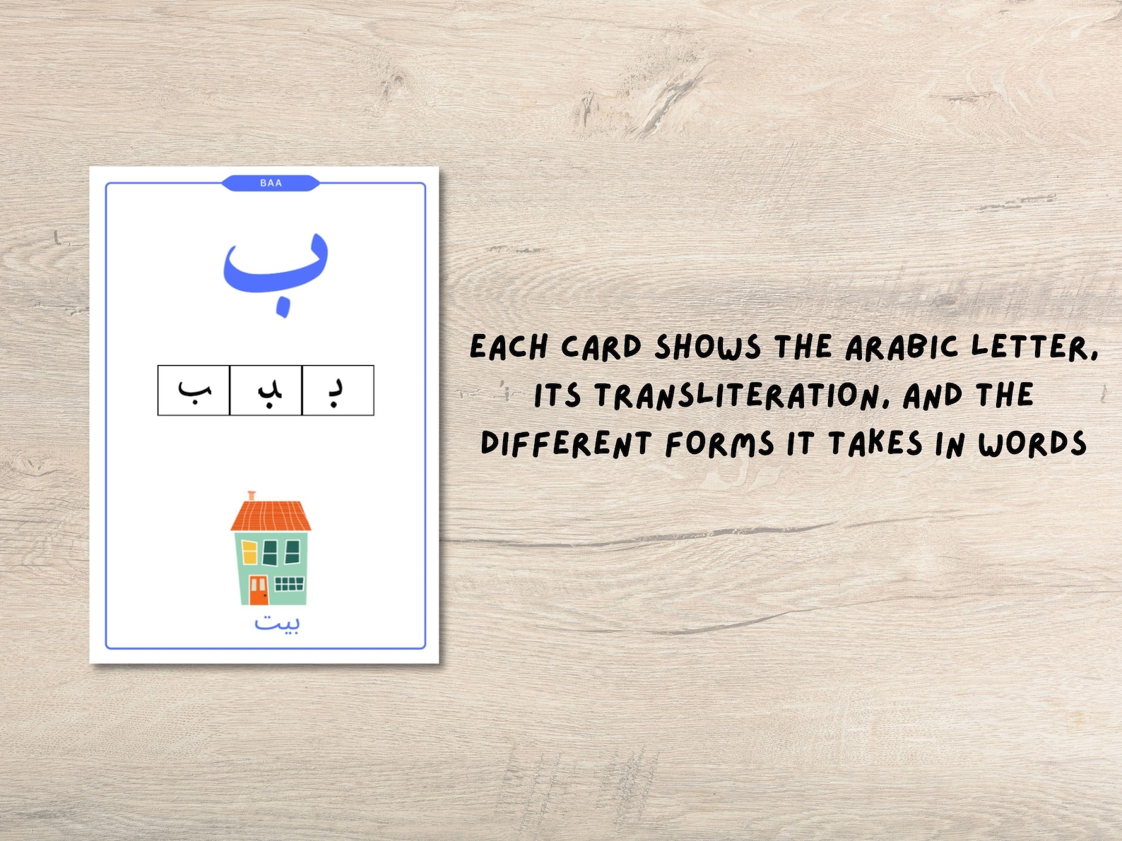 Arabic Flashcards for Kids - Alphabet Flash Cards - Letter Formation ...