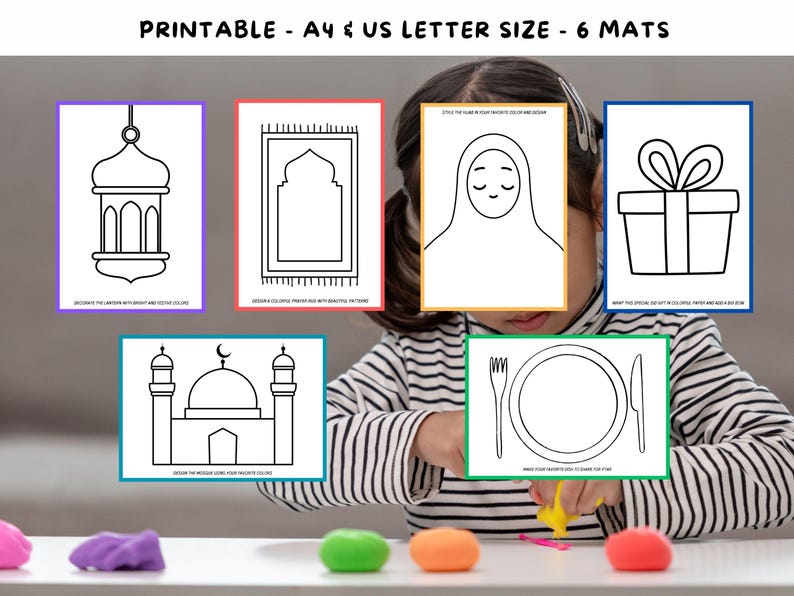 Ramadan Play Dough Mats - Islamic Playdough Activity - Play Doh ...