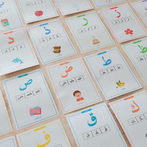 Arabic Flashcards for Kids - Alphabet Flash Cards - Letter Formation ...