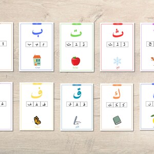 Arabic Flashcards for Kids - Alphabet Flash Cards - Letter Formation ...