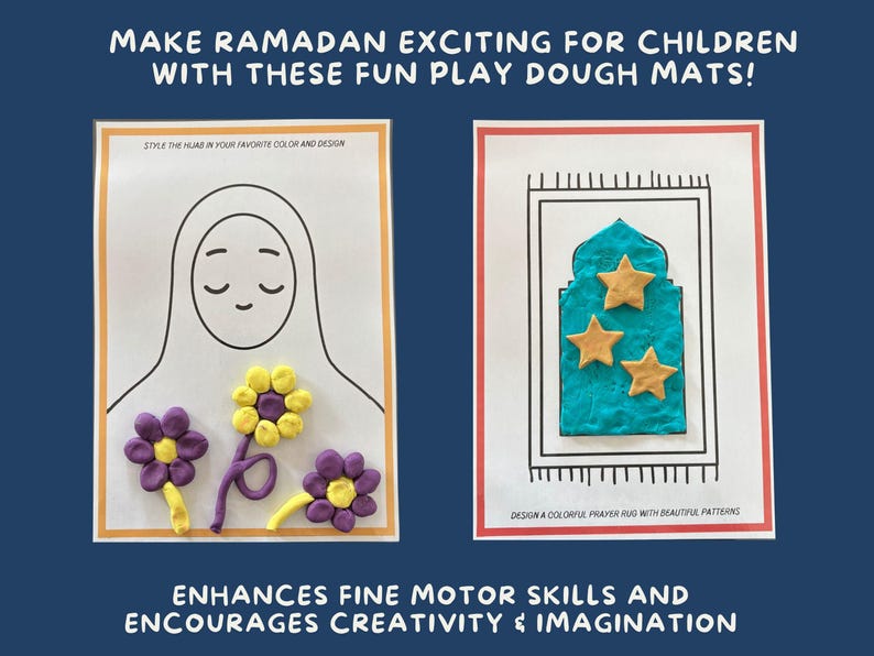 Ramadan Play Dough Mats - Islamic Playdough Activity - Play Doh ...