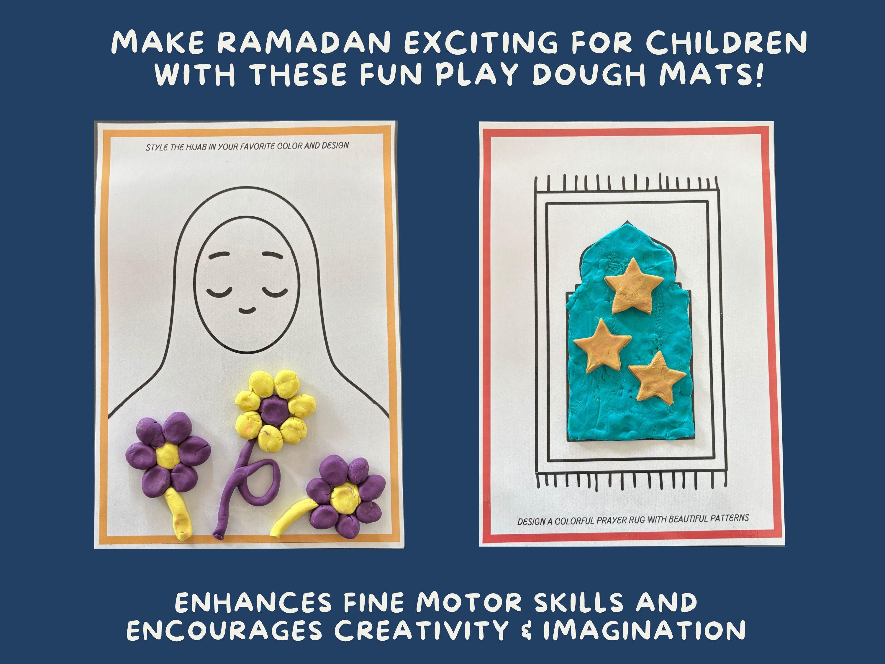 Ramadan Play Dough Mats - Islamic Playdough Activity - Play Doh ...