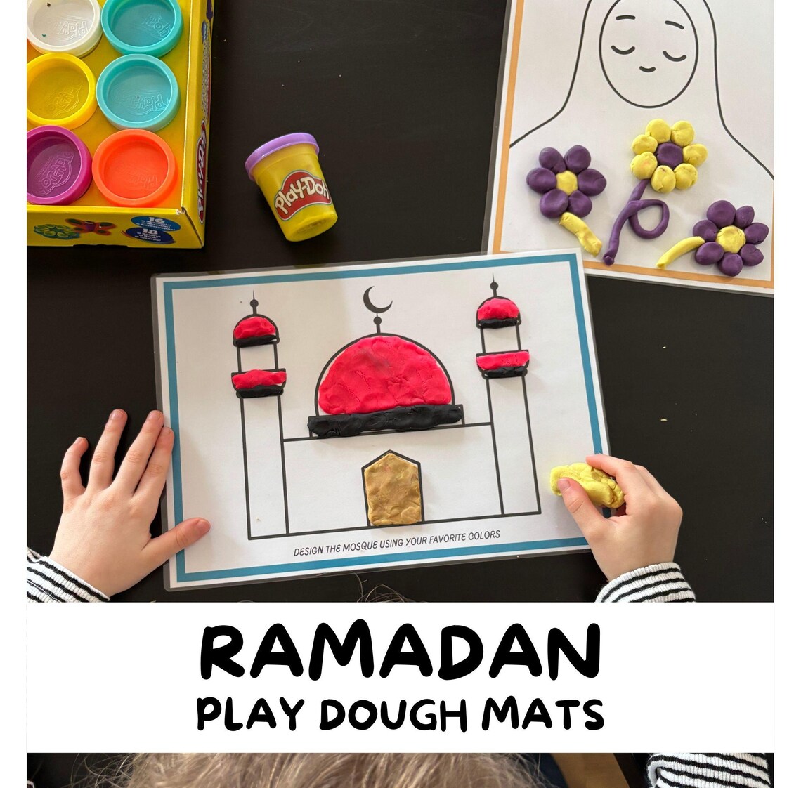 Ramadan Play Dough Mats - Islamic Playdough Activity - Play Doh ...