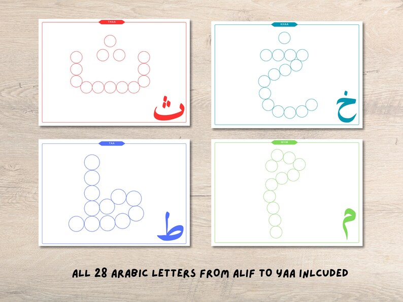 Arabic Alphabet Activity Mats for Kids - Arabic Letters Worksheets for ...