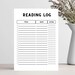 Reading Log Digital Printable Log for Recording Books Read, Reading ...