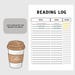 Reading Log Digital Printable Log for Recording Books Read, Reading ...