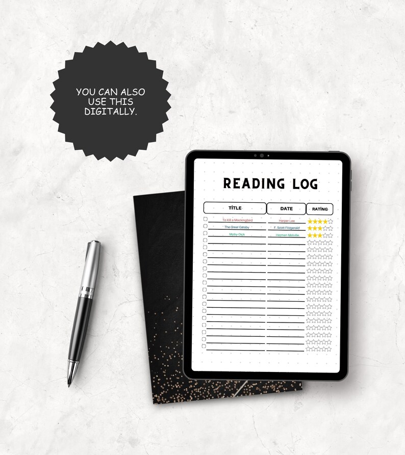 Reading Log Digital Printable Log for Recording Books Read, Reading ...