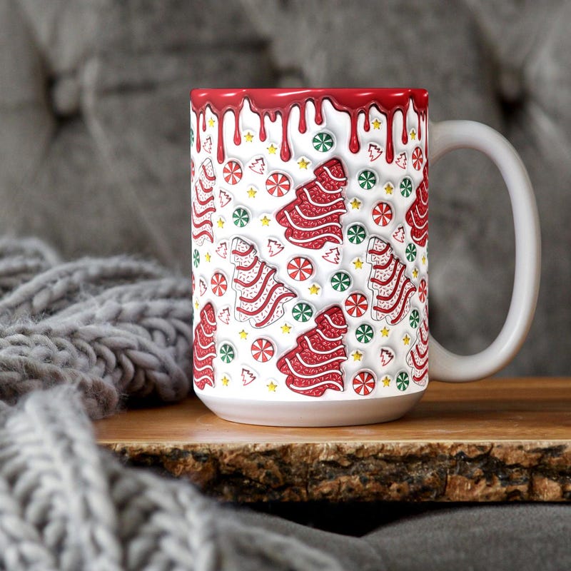 Red Christmas Mug - Etsy