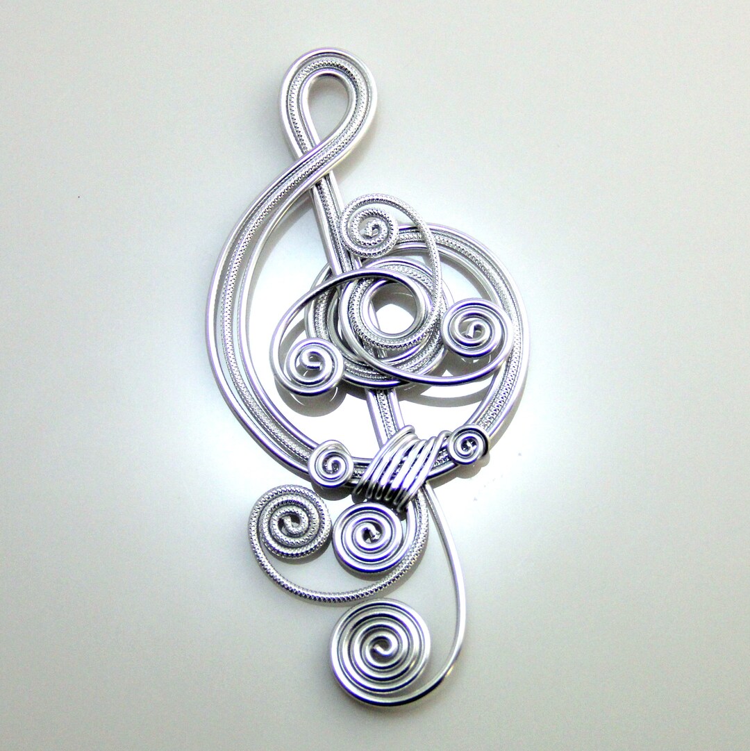 Metal Treble Clef Ornament - Etsy