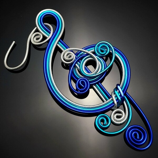 Blue Treble Clef - Etsy