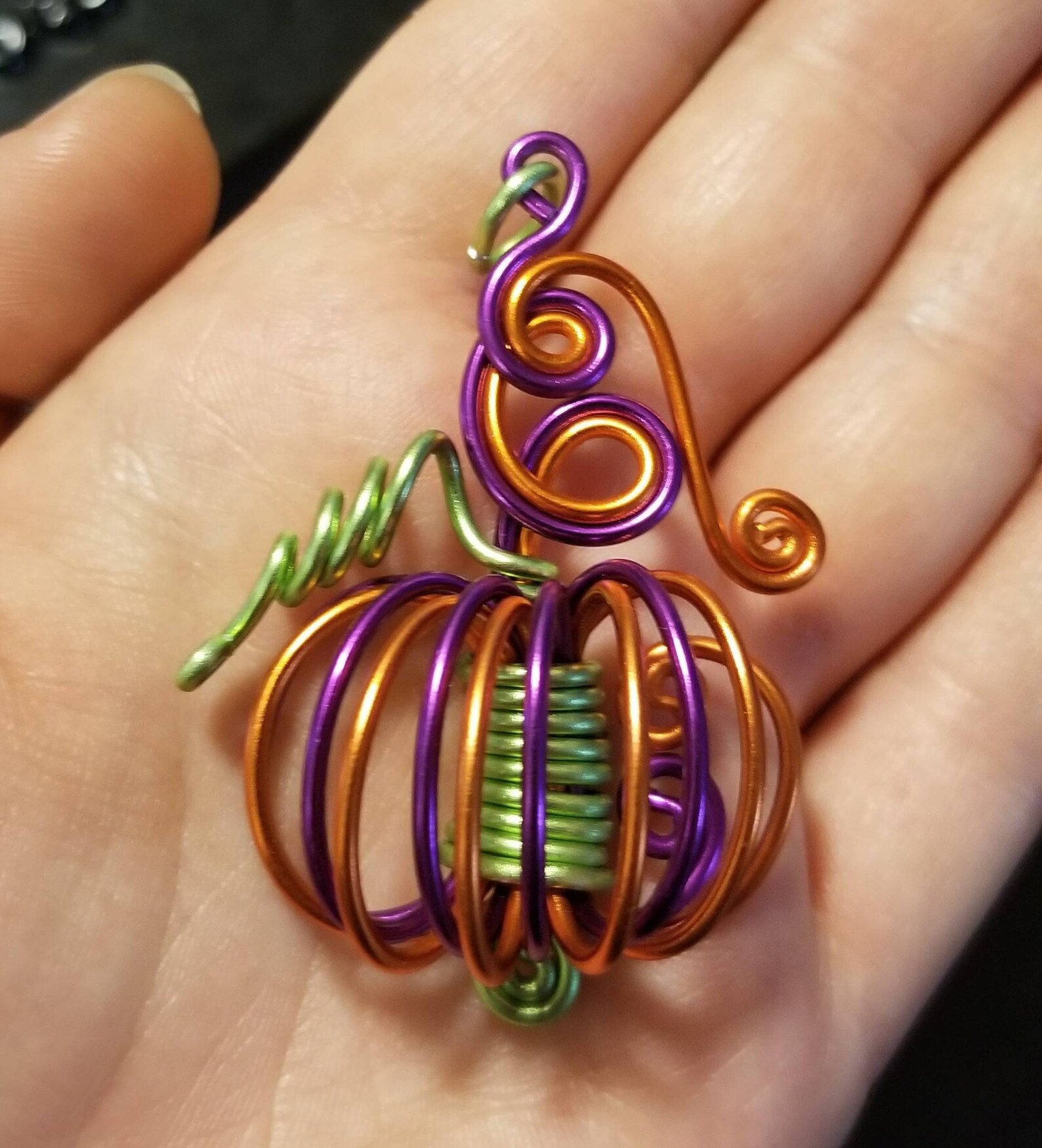 Pumpkin Pendants - Hand Wire Wrapped, Unique Wearable Pumpkins - Etsy