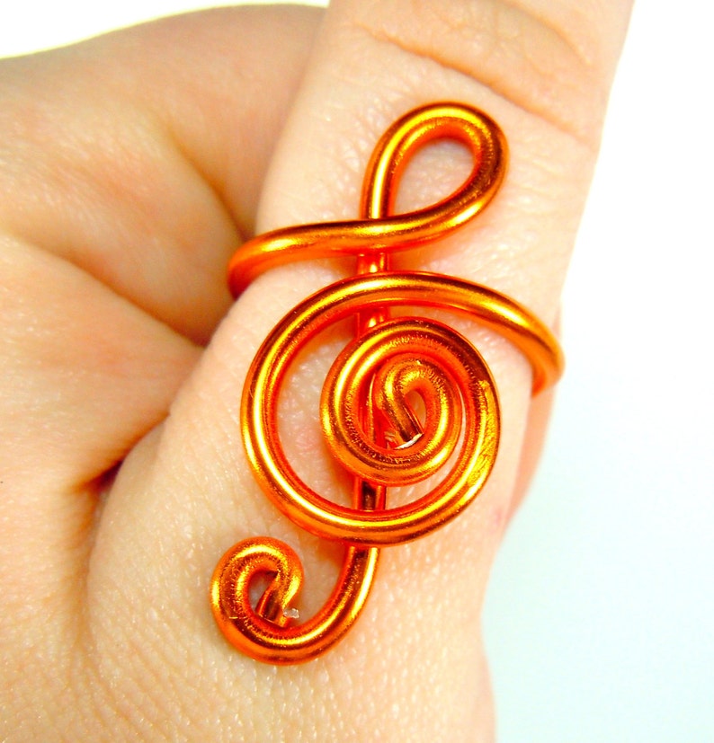 Treble Clef Adjustable Ring - Etsy