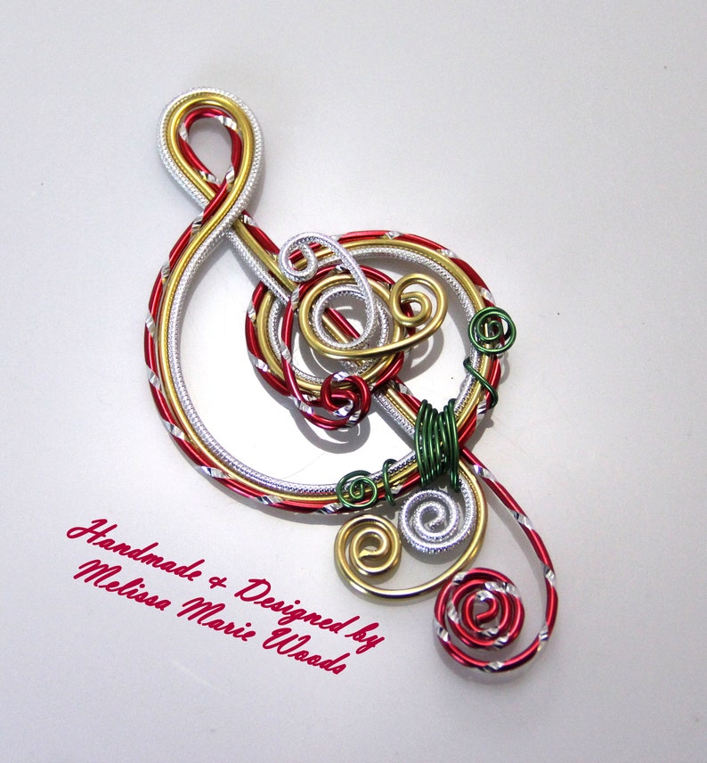 Christmas Treble Clef Ornament - Etsy
