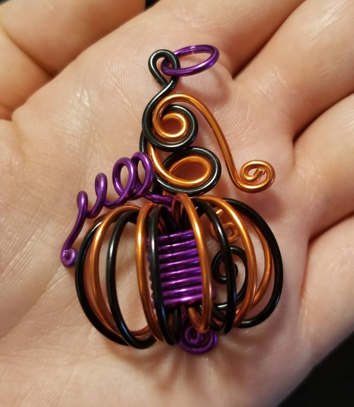 Pumpkin Pendants - Hand Wire Wrapped, Unique Wearable Pumpkins - Etsy