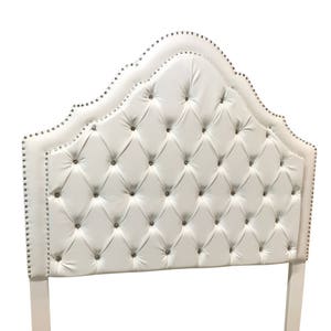 Full Size White Tufted Headboard Upholstered White Tufted Headboard ...