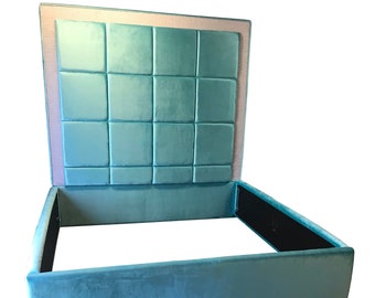 Purple Velvet King Size Tufted Bed Royal Velvet Bed Tufted Upholstered ...