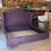 Purple Velvet King Size Tufted Bed Royal Velvet Bed Tufted Upholstered ...