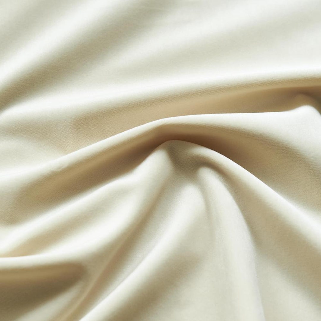 Parchment White Velvet Upholstery Fabric by the Yard - White Velvet ...
