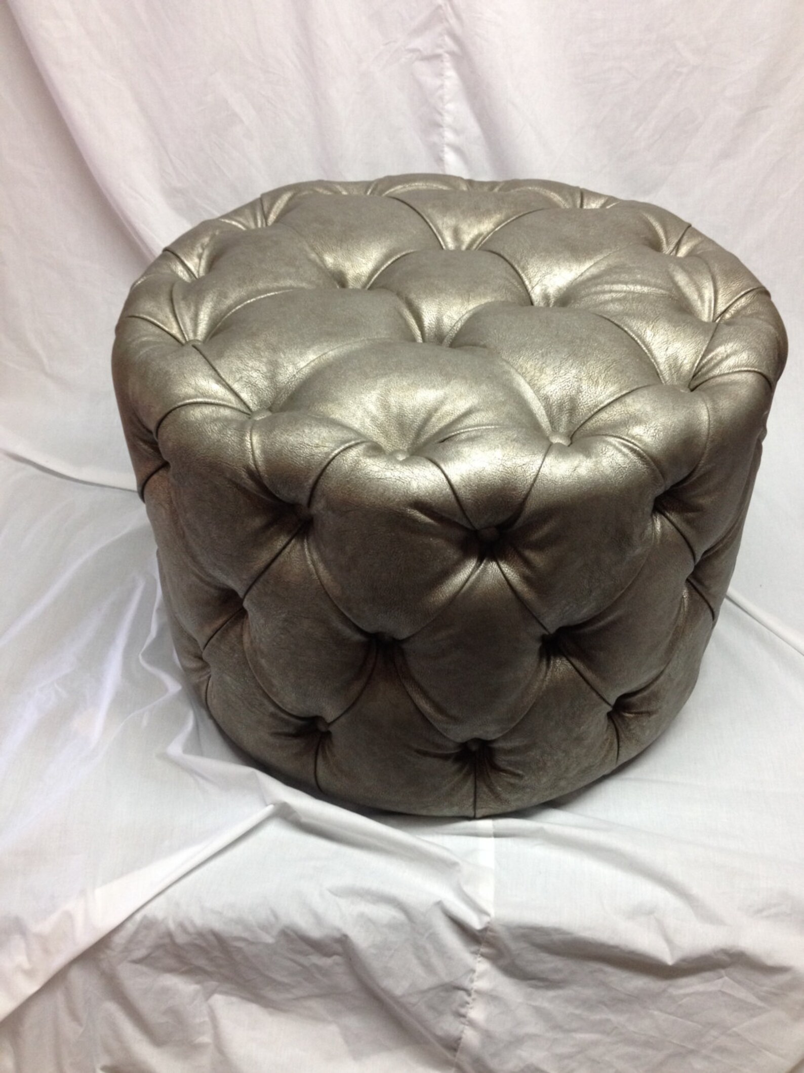 Round Tufted Ottoman Upholstered Ottoman Coffee Table Tufted - Etsy