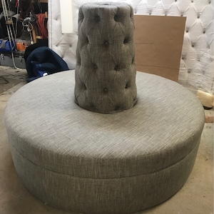 Circle Sofa Round Sofa Bench Banquette Tufted Circular Booth Lobby ...