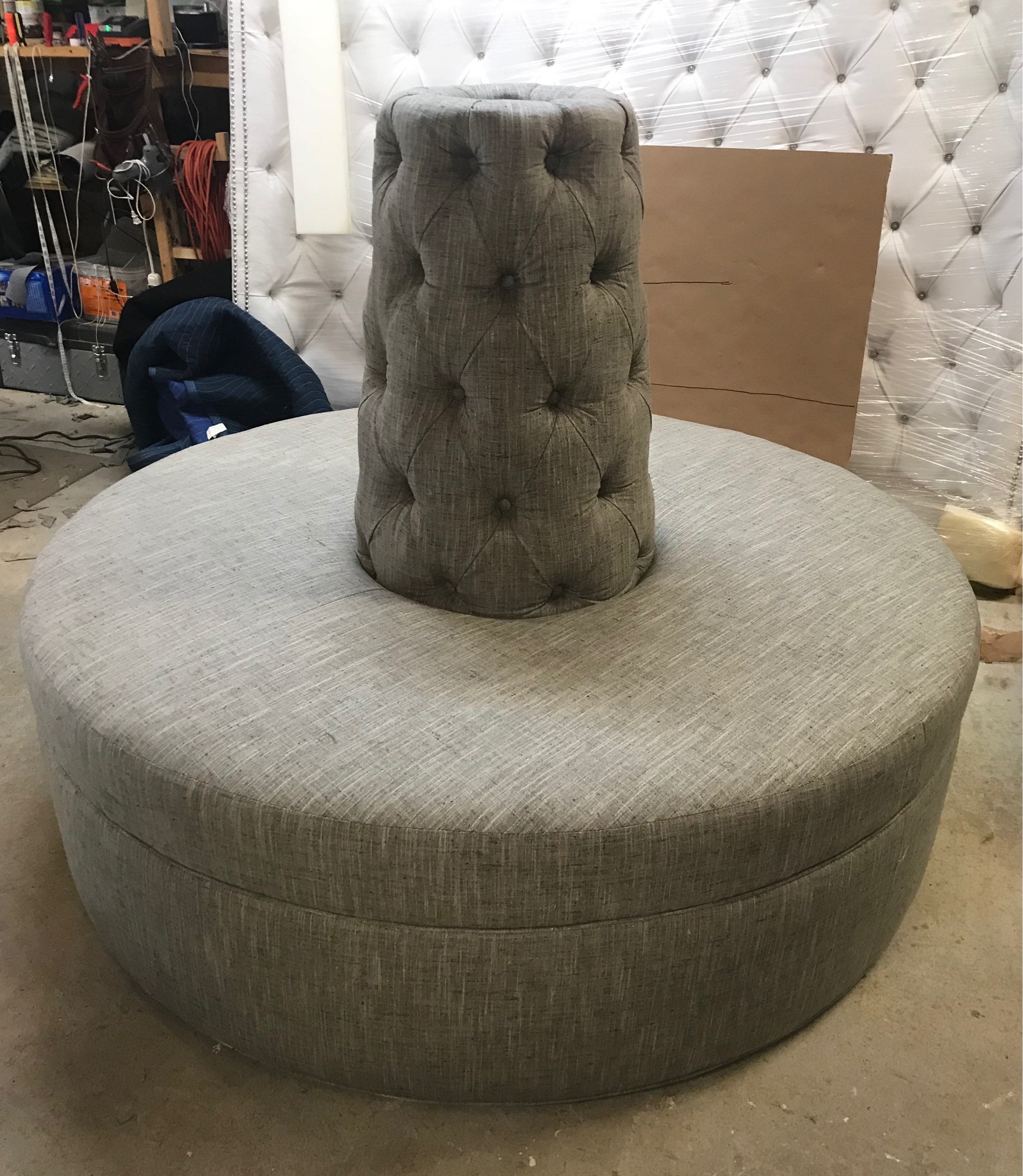 Circle Sofa Round Sofa Bench Banquette Tufted Circular Booth Lobby ...