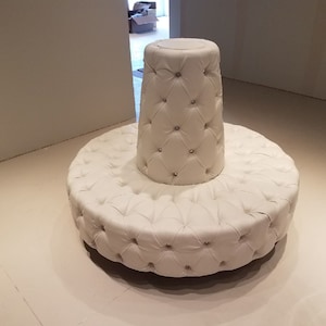 Circle Sofa Round Bench Round Banquette Tufted Booth Lobby Booth Round ...