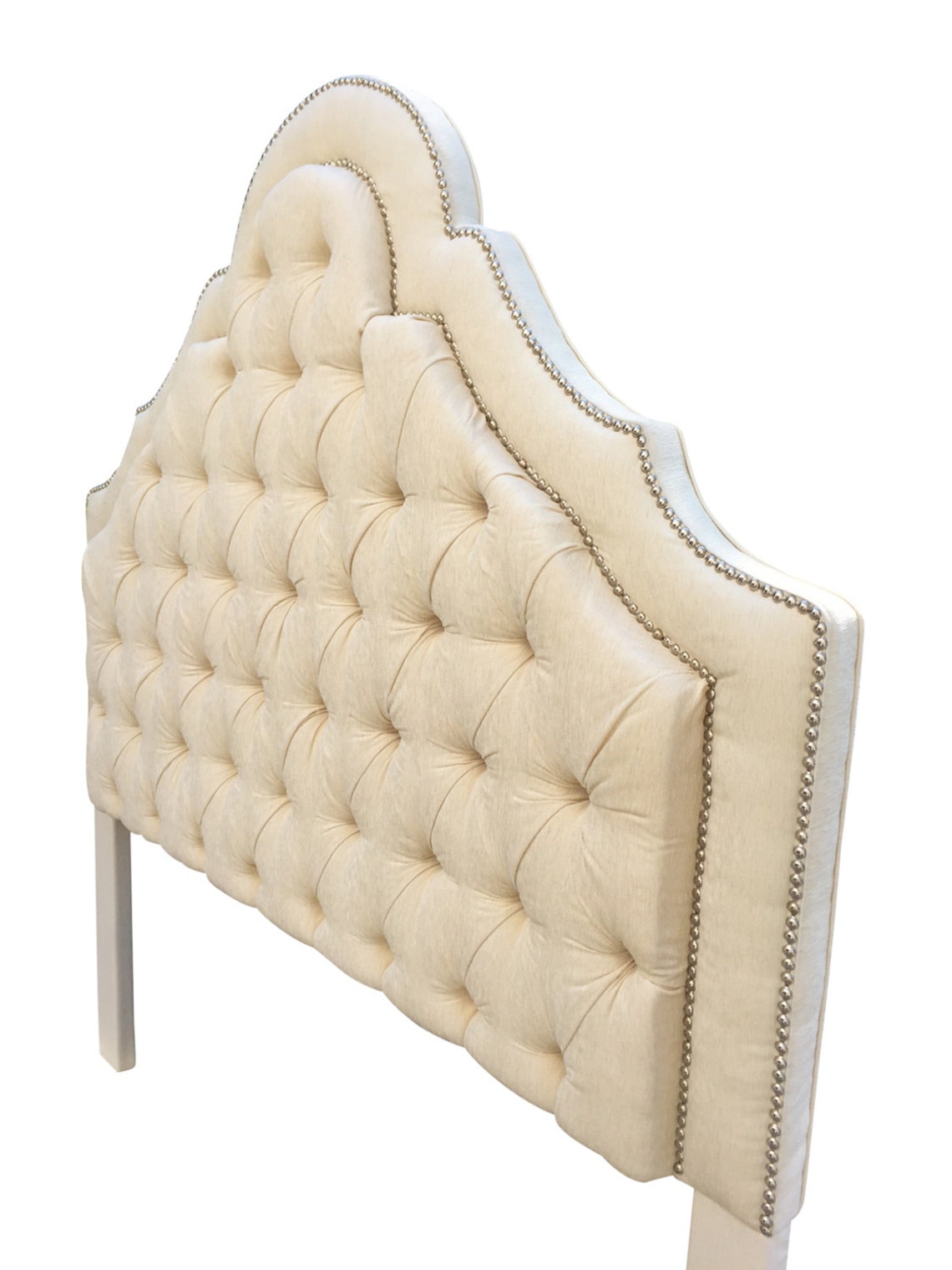 Ivory Cream Upholstered Headboard King Queen Full Size off - Etsy