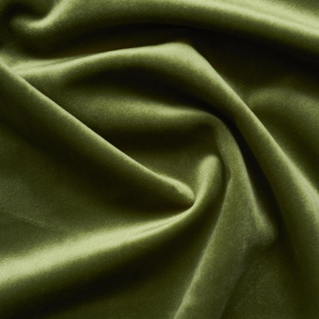 Dark Green Velvet Upholstery Fabric by the Yard - Green Velvet Dark ...
