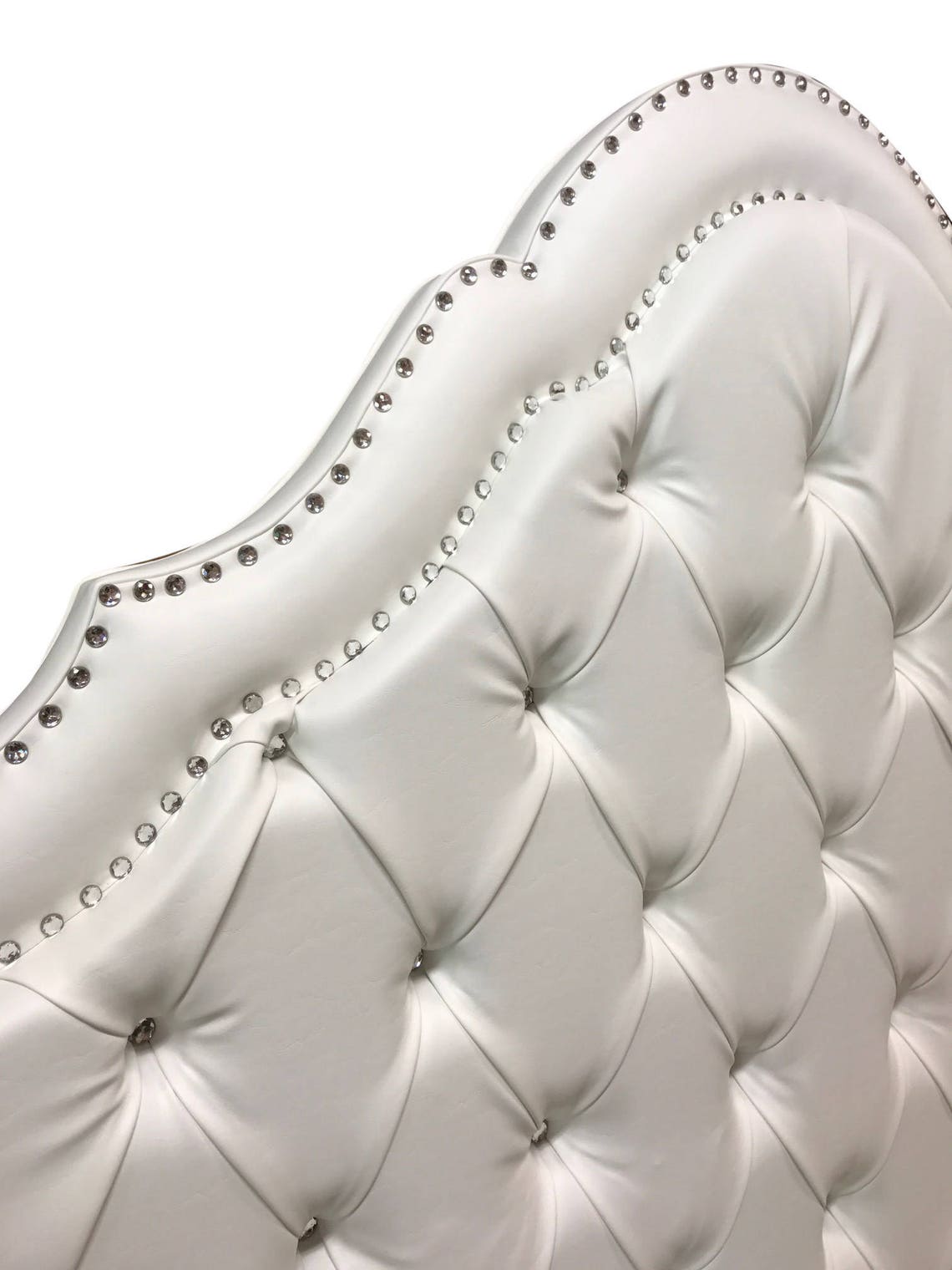 Full Size White Tufted Headboard Upholstered White Tufted - Etsy